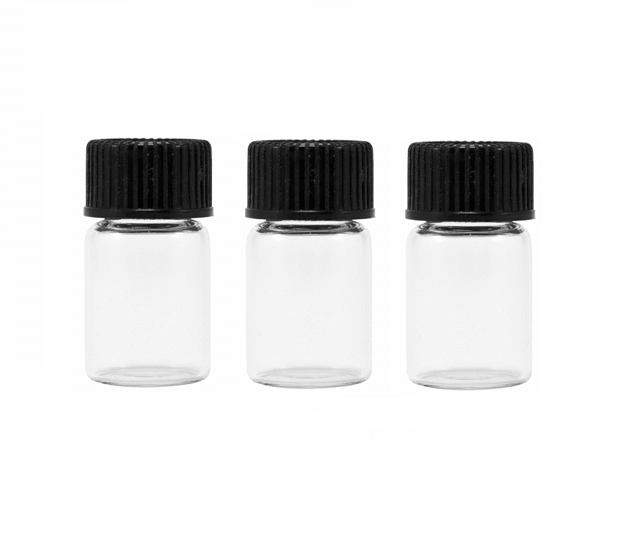 Glass Vials, 1/2 Dram, Pack of 3 | West Shore Hobbies